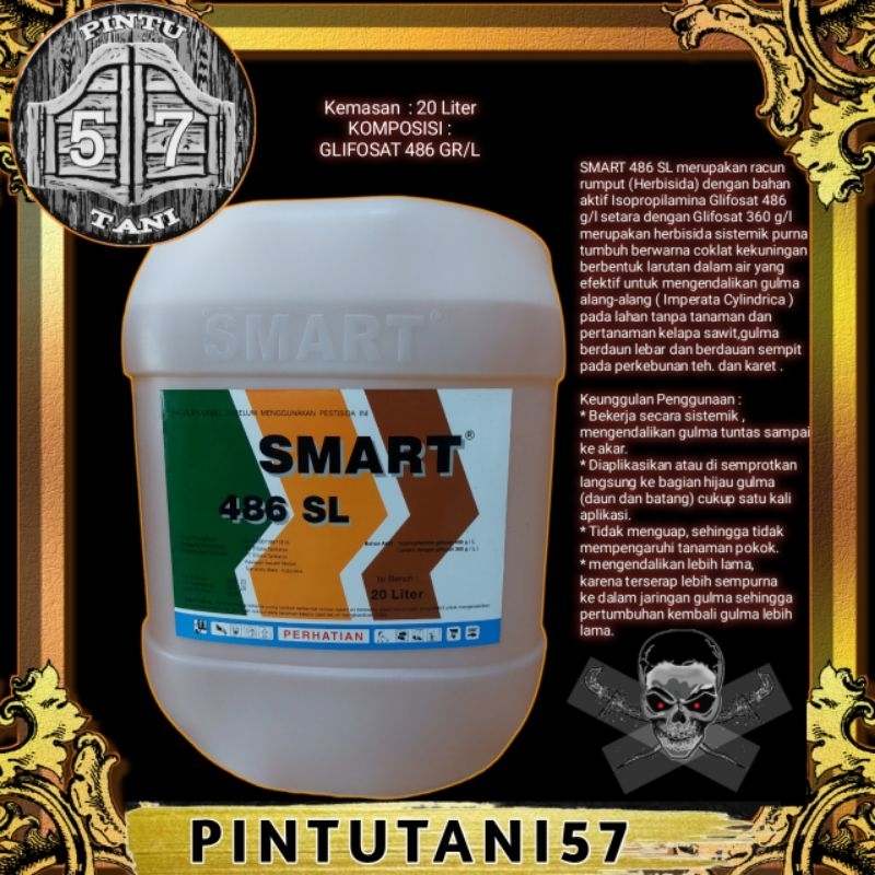 Jual SMART 486SL ISOPROPILAMINA GLIFOSAT RACUN KUNING 20 LITER | Shopee Indonesia