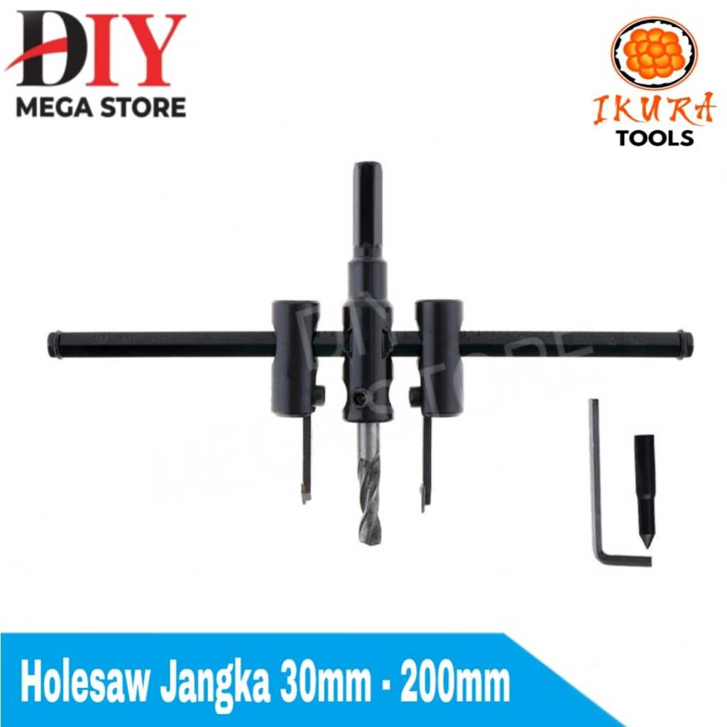 Jual Adjustable circle hole cutter 30-200mm mata Bor kayu hole saw ...