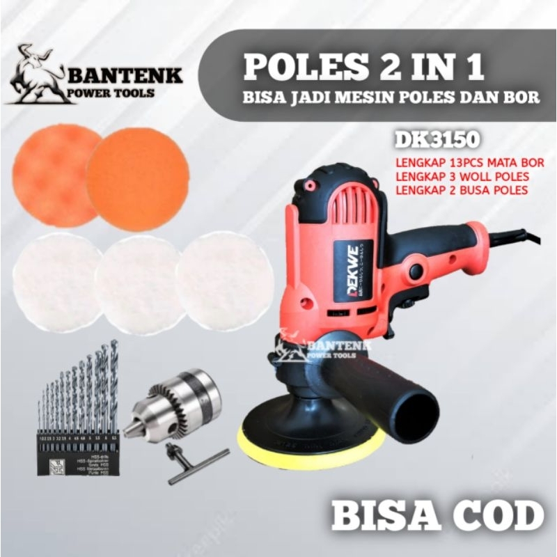 Jual MESIN POLES 2 IN 1 DEKWE DK3015 MESIN POLES BISA JADI MESIN BOR ...