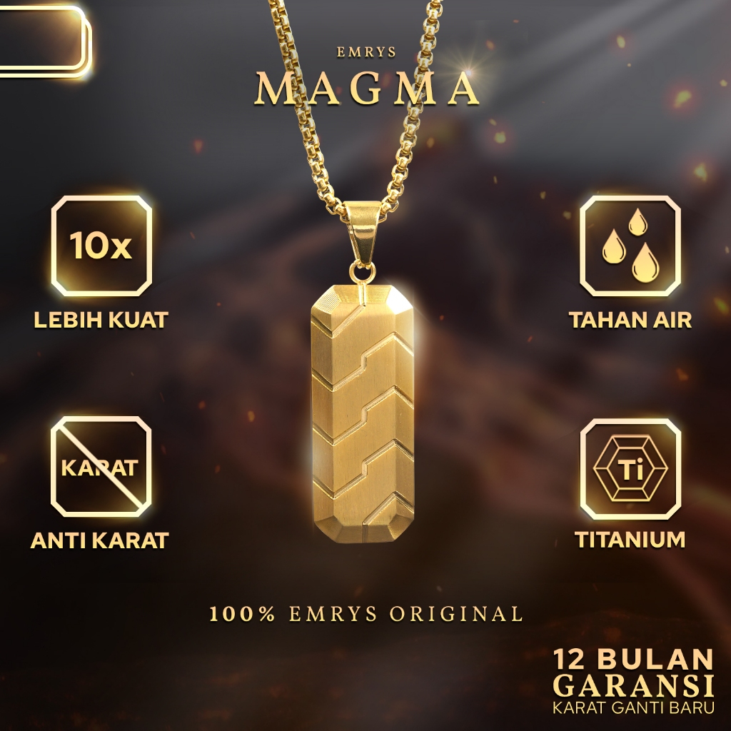 Jual BUY1 FREE 2 GIFT Emrys Liontin Set MAGMA Real Titanium Anti Karat ...