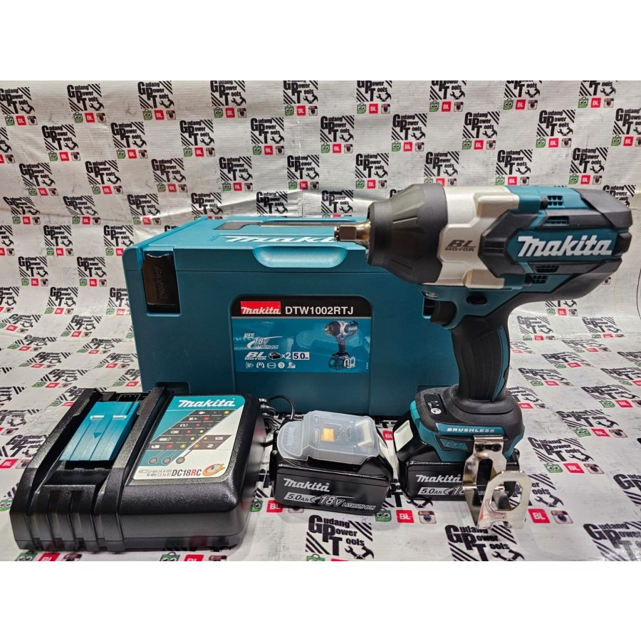 Jual Mesin Impact Wrench Baterai Cordless 18V Makita DTW1002RTJ ...