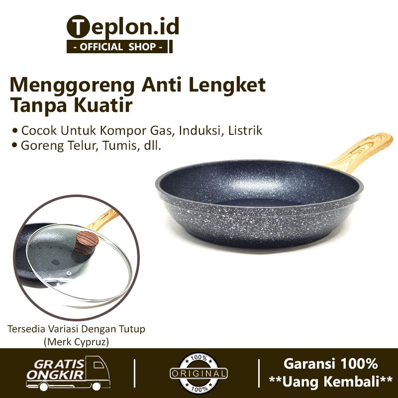 Jual Yoshikawa Wajan Penggorengan Keramik Anti Lengket | Fry Pan Ceramic Marble | Frying Pan ...