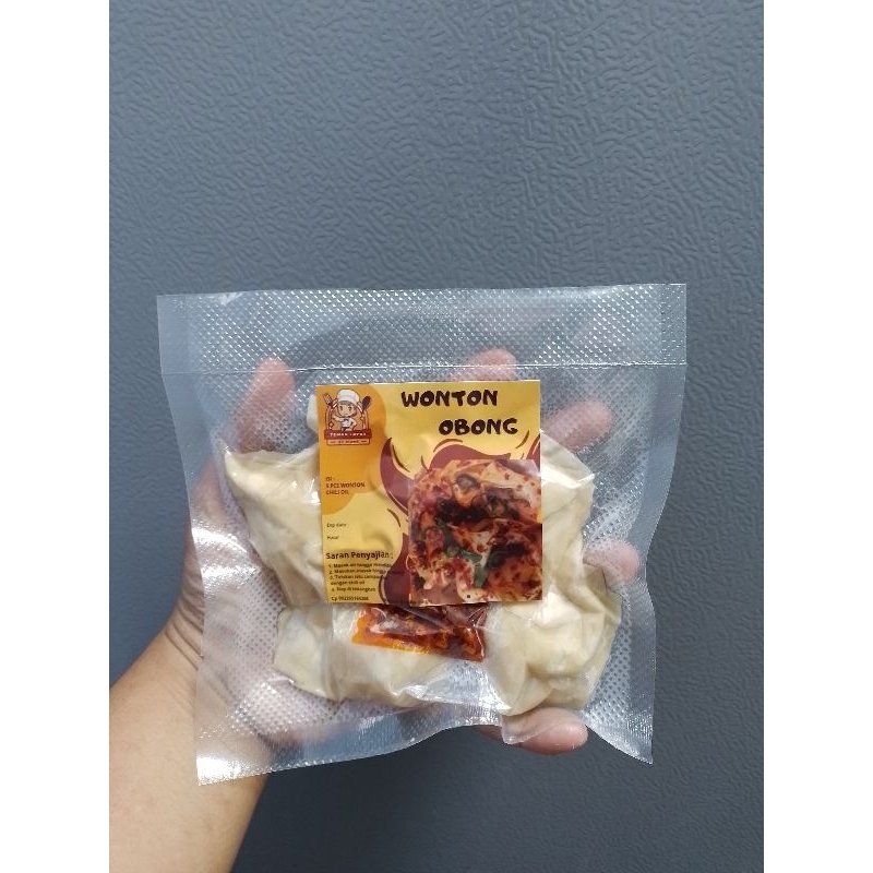 Jual (ECER FROZEN TEMAN.LAPAR) MIE OBONG WONTON CHILI OIL CIRENG ISI ...