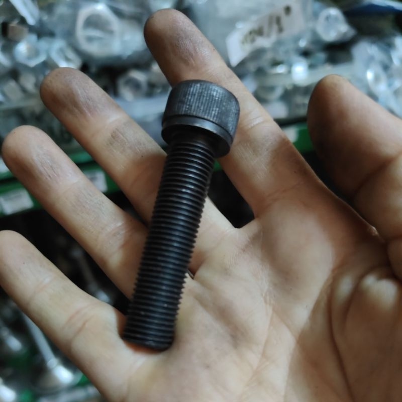 Jual baut L drat halus m12x50 drat pitch 1.25 m12 x 50 baut L baja / baut L baja drat halus ...