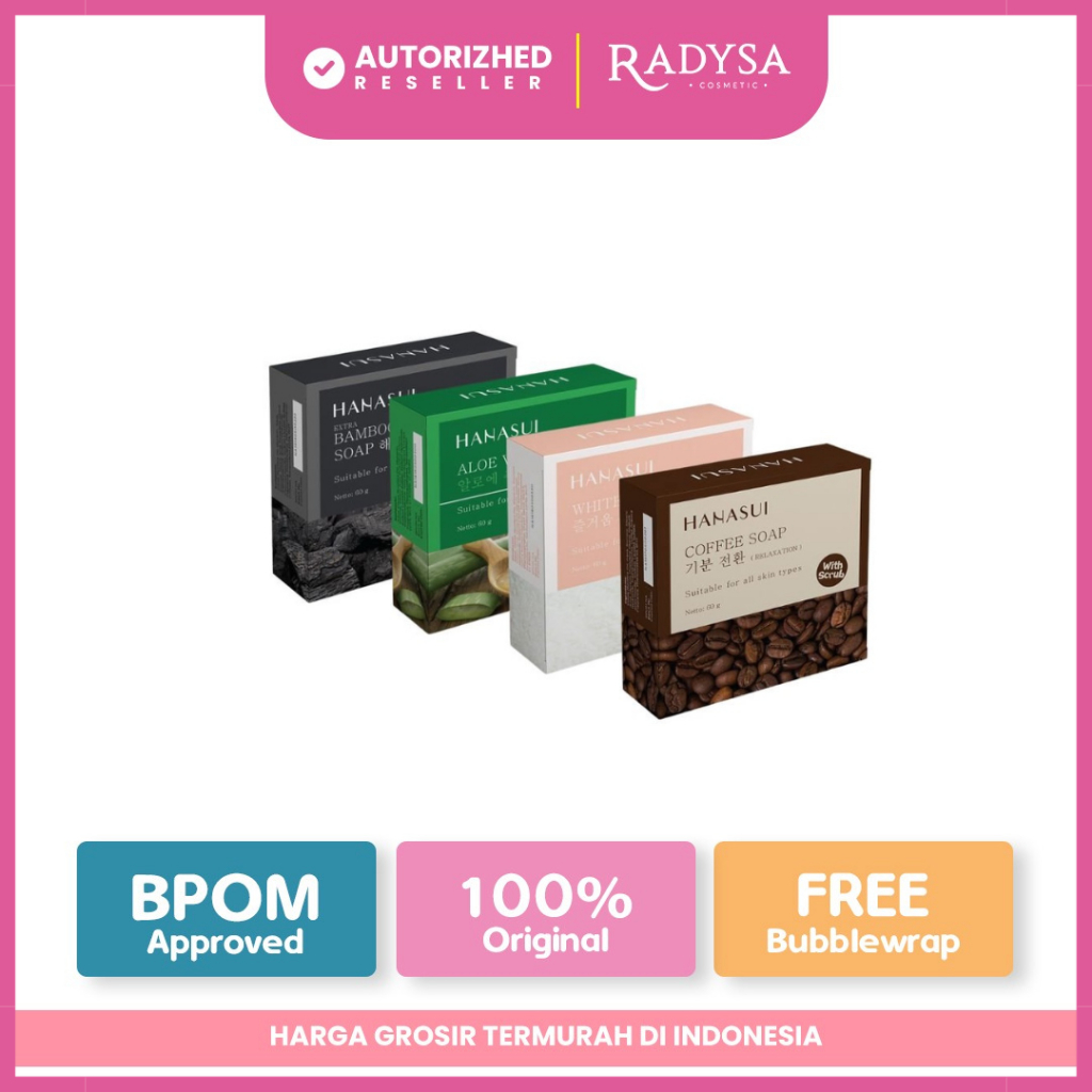 Jual 𝐑𝐀𝐃𝐘𝐒𝐀 - Hanasui Soap Bar | Sabun Batang | Bamboo Charcoal Coffee ...