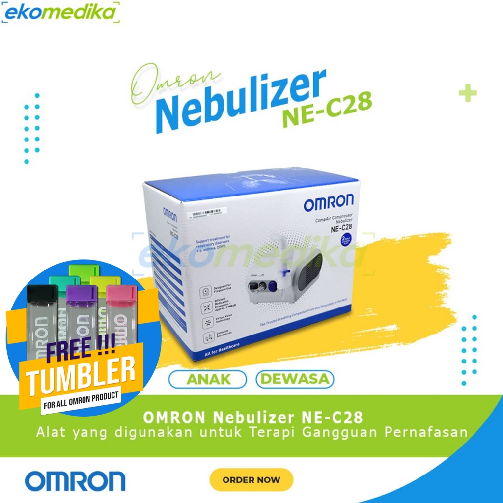 Jual Nebulizer OMRON NE-C28 Compressor Nebulizer Alat Uap Terapi ...