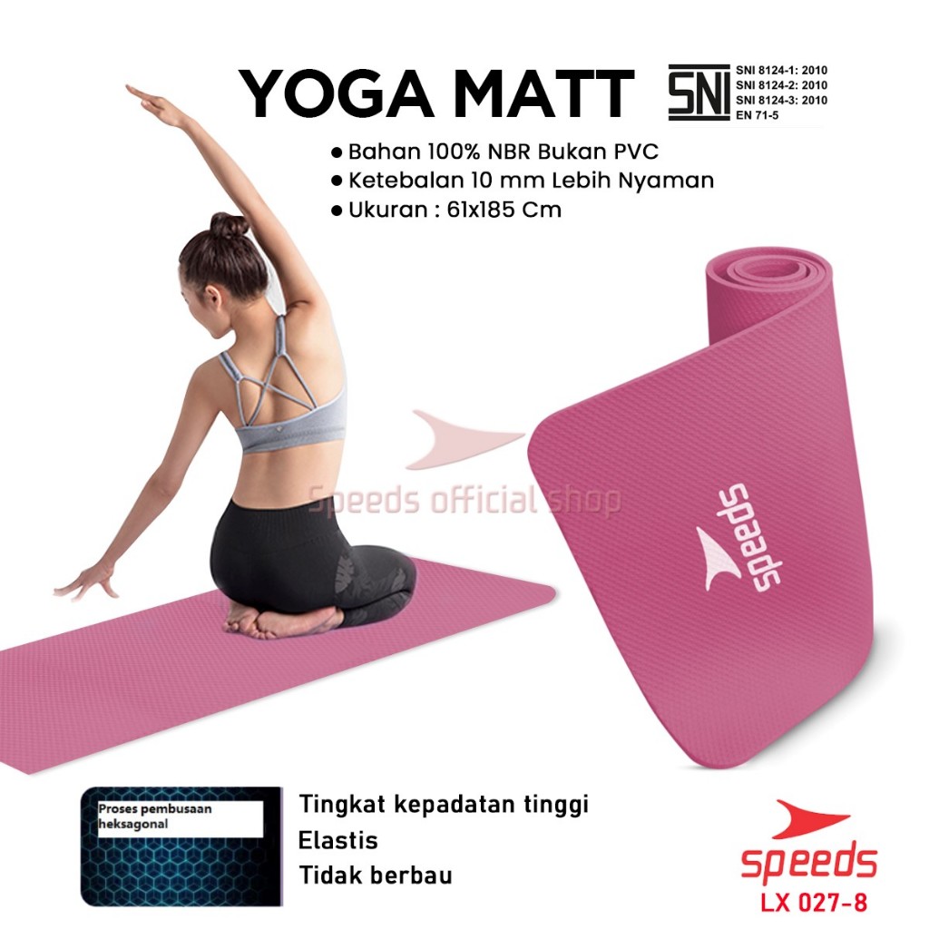 Jual SPEEDS Matras Yoga Mat NBR Karpet Spons Tikar Alas Karpet 10MM Berstandar SNI 027-8 ...