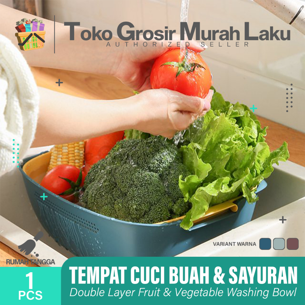 Jual Tempat Cuci Buah Sayur 02 Keranjang Pengering Buah Sayur | Shopee ...
