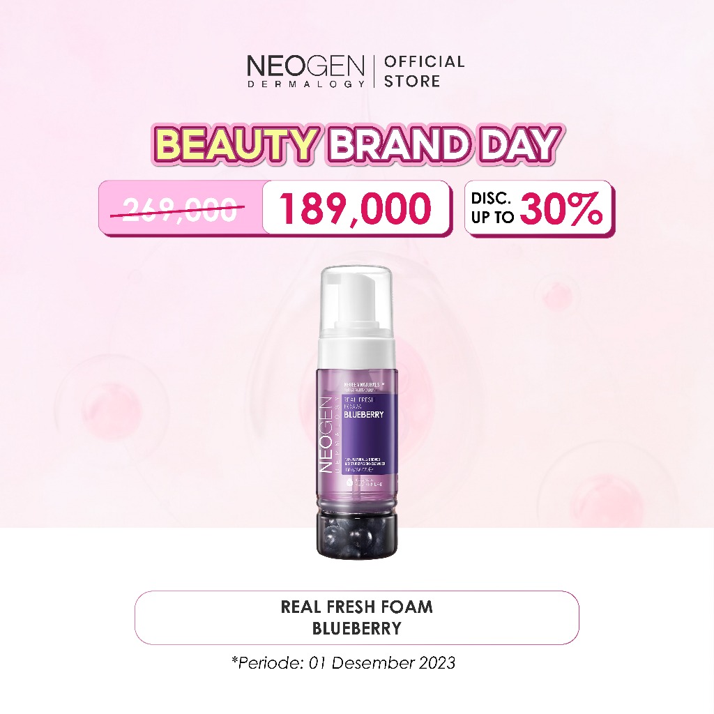 Jual NEOGEN DERMALOGY Real Fresh Foam Blueberry - Facial Wash | Shopee Indonesia