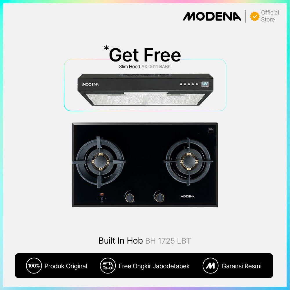 Jual MODENA Built-in Gas Hob - BH 1725 LBT | Shopee Indonesia