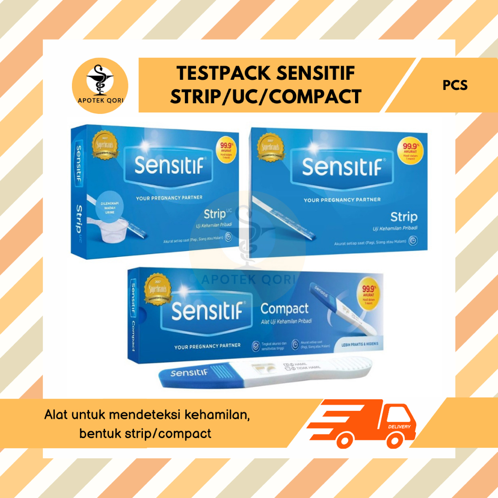 Jual TEST PACK SENSITIF COMPACT/SENSITIF STRIP/TES KEHAMILAN/TESPEK/TES ...