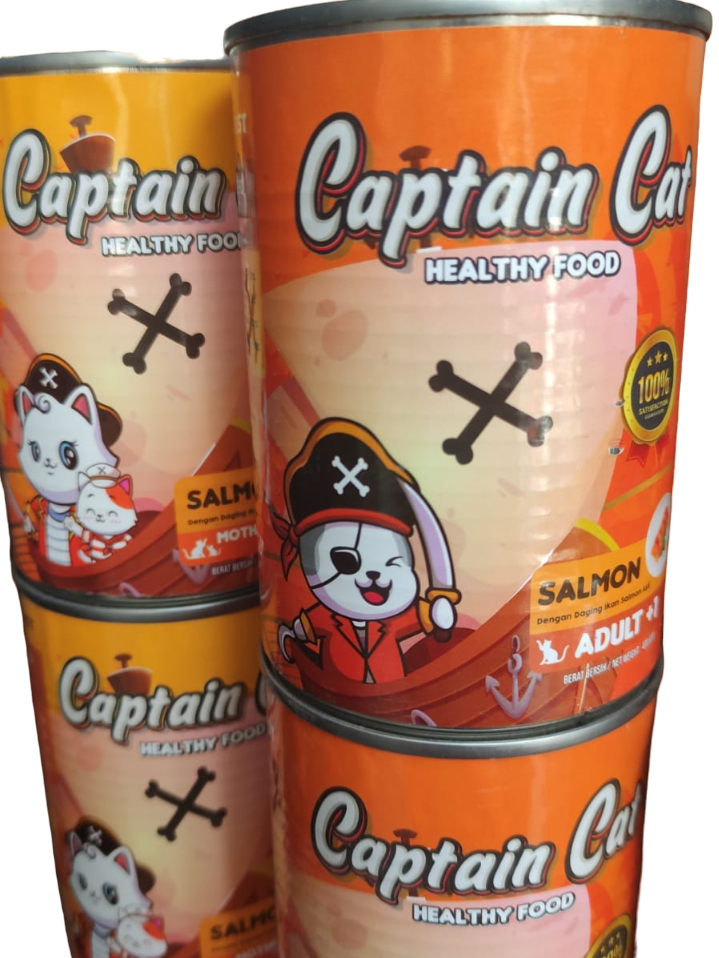 Jual healthy food salmon for 1year adult cat makanan kucing captain cat ...