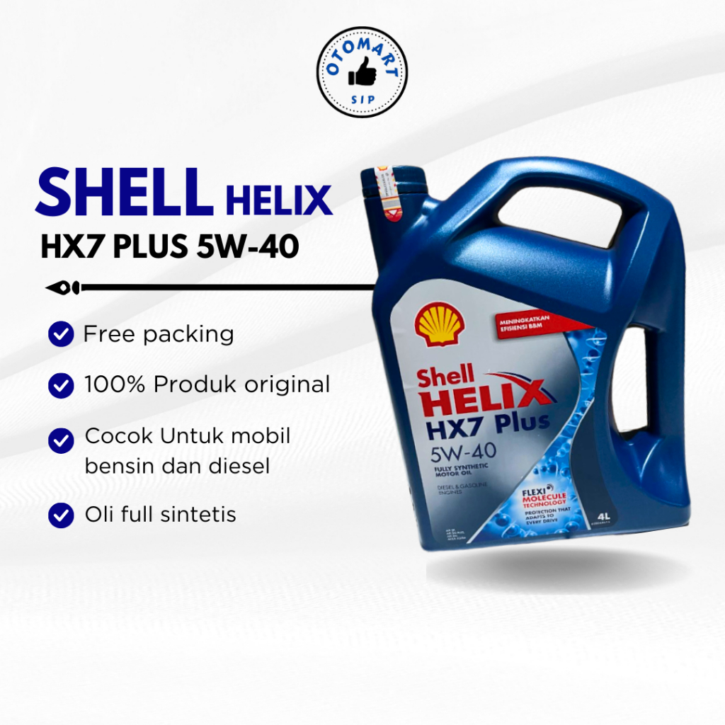 Jual OLI MOBIL SHELL HELIX HX7 PLUS 5W40 4 LITER GALON | Shopee Indonesia