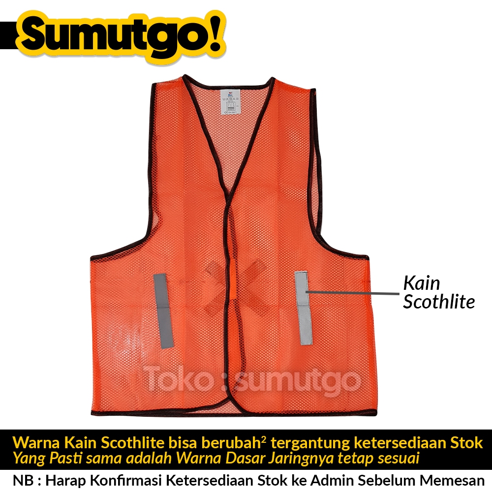 Jual Rompi Proyek Jaring Murah Scothlite Warna Orange Oren / Safety Net ...
