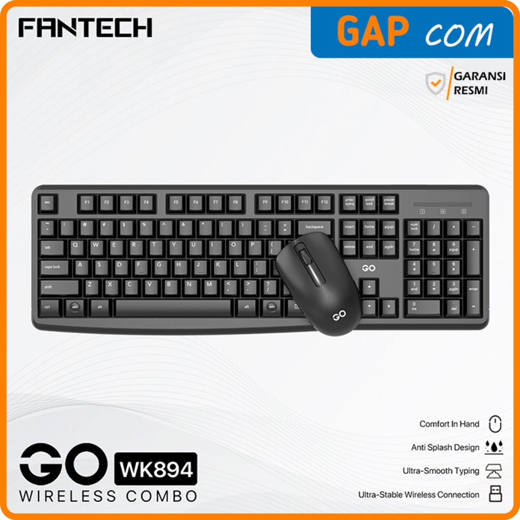 Jual Keyboard Mouse Combo Wireless Fantech WK895 GO POP Office Silent Click | Shopee Indonesia