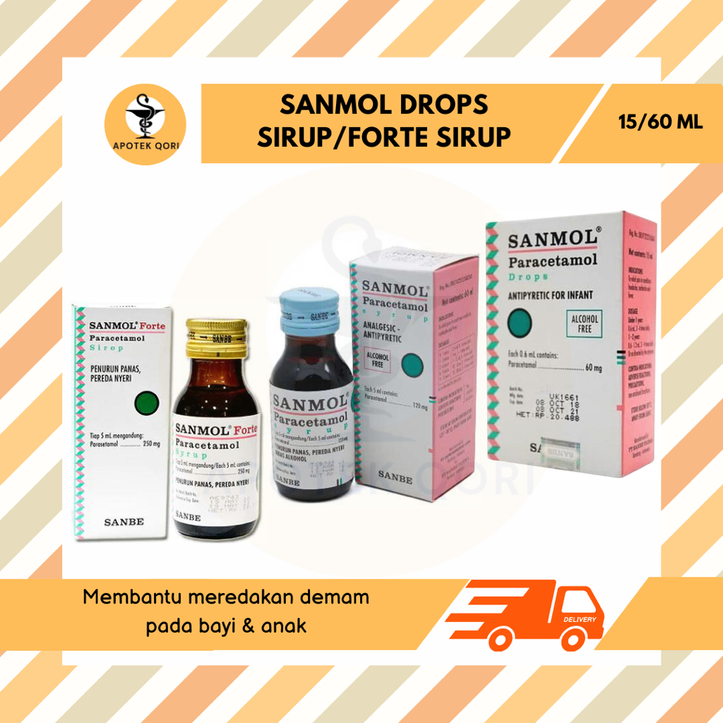 Jual SANMOL DROPS 15 ML/SANMOL SIRUP 60 ML/SANMOL SIRUP FORTE 60 ML ...