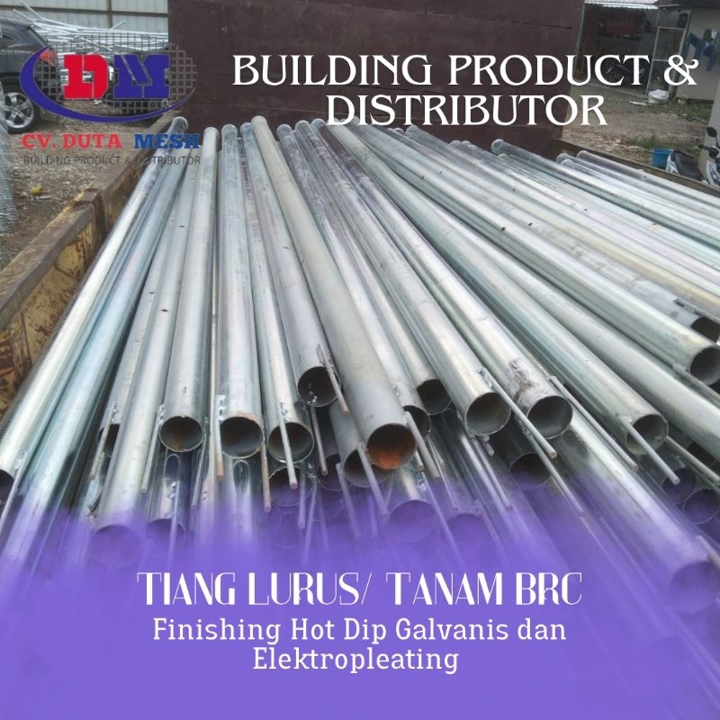 Jual Tiang Pagar BRC ELEKTROPLEATING T.225 x Dia 2" | Shopee Indonesia