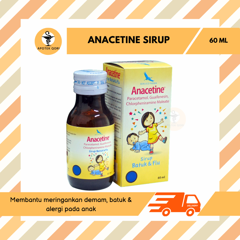 Jual ANACETINE SIRUP 60 ML/DEMAM FLU BATUK | Shopee Indonesia