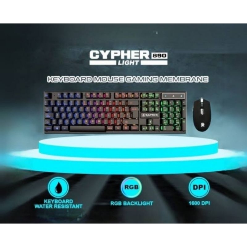 Jual keyboard mouse raptor RGB | Shopee Indonesia
