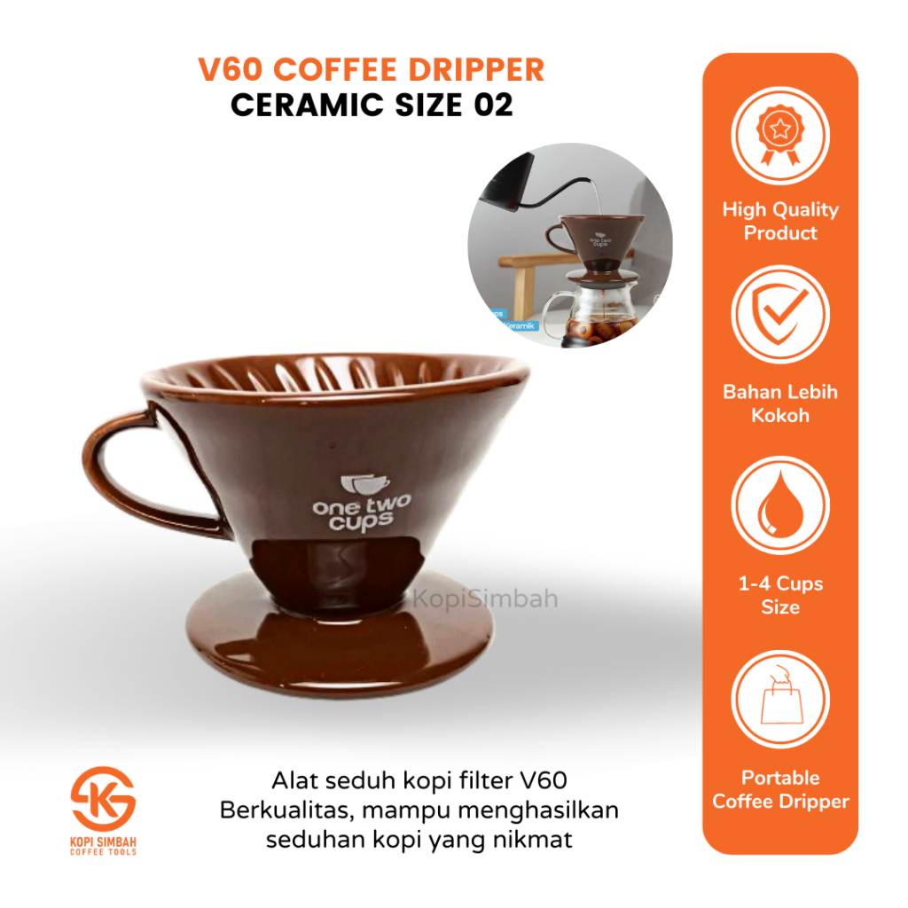 Jual V60 Coffee Dripper Ceramic Size 01 02 Alat Seduh Corong Pembuat Kopi V 60 Keramik Pour Over ...