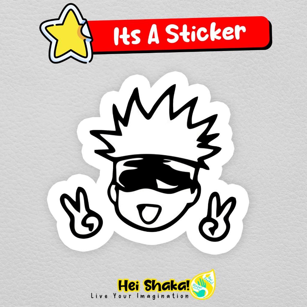 Jual Stiker Gojo Cute Peace Pose Sticker Anime Manga Jepang Jujutsu ...