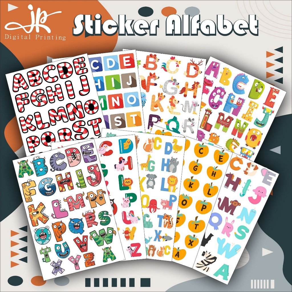 Jual Alphabet Sticker - Stiker Abjad abc Setiker alphabet Huruf a-z ...