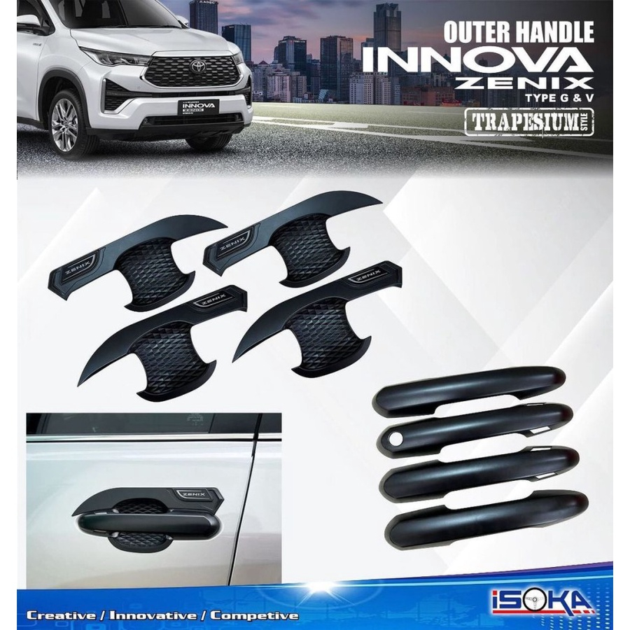 Jual Paket Lengkap Isoka Outer Handle Tank Cover All New Innova Zenix 2023 - 2024 | Shopee Indonesia