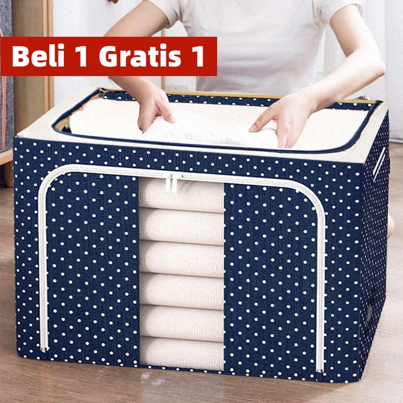 Jual 66L/100L/150L kotak penyimpanan baju storage box organizer pakaian ...