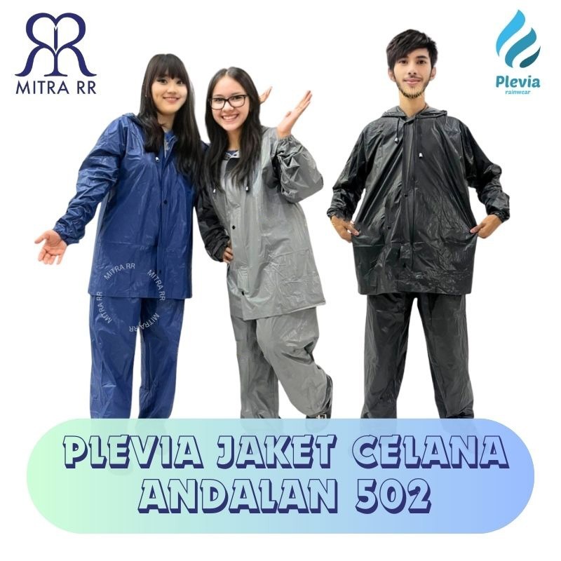 Jual Jas Hujan Plevia Jaket Celana Andalan 502 | Jas Hujan Setelan Dewasa Pria Wanita PVC Tebal ...