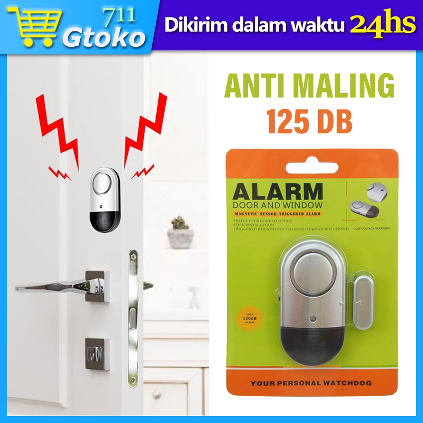 Jual Alarm Pintu Rumah Lemari Jendela Kaca Kantor Toko Sensor Anti Maling 125 DB | Shopee Indonesia