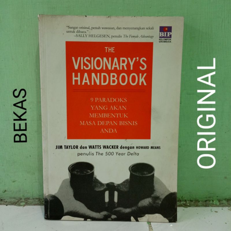Jual Buku Pedoman Visioner The Visionary's Handbook 9 Paradoks Yang ...