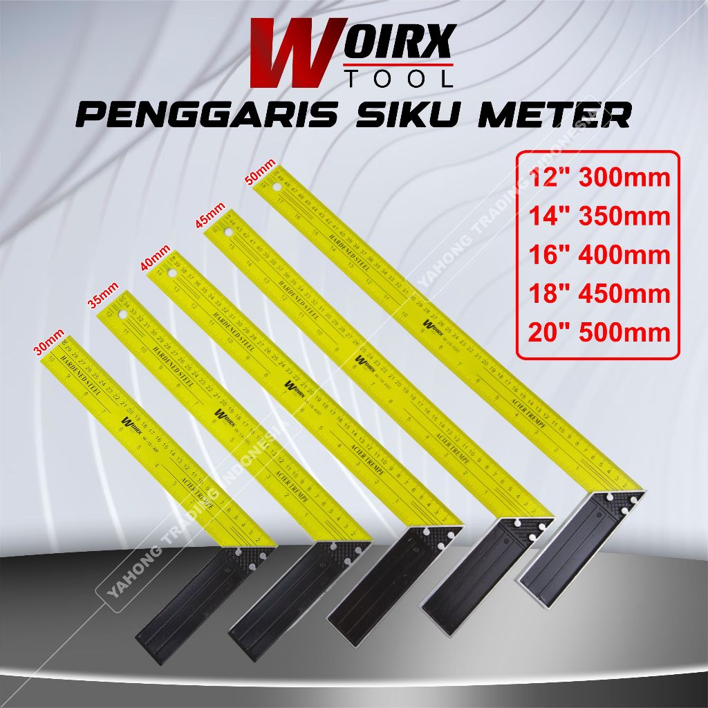 Jual Penggaris Siku Tukang 12" 14" 16" 18" 20" | Shopee Indonesia