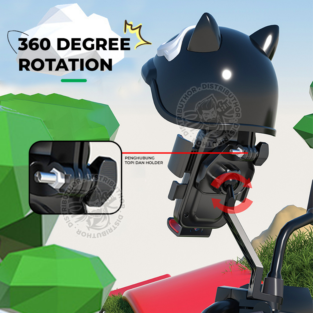 Jual Holder Hp Motor + Topi Helm Lucu EVOGRIP GEN 2 EG71 Phone Holder ...
