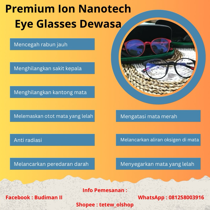Jual Natura Premium Ion & Nanotech Eye Glasses Dewasa BPOM Original 100% | Shopee Indonesia