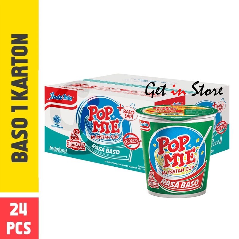 Jual Pop Mie 1 Dus Mie Instan Cup Rasa Baso Isi 24 Pcs | Shopee Indonesia