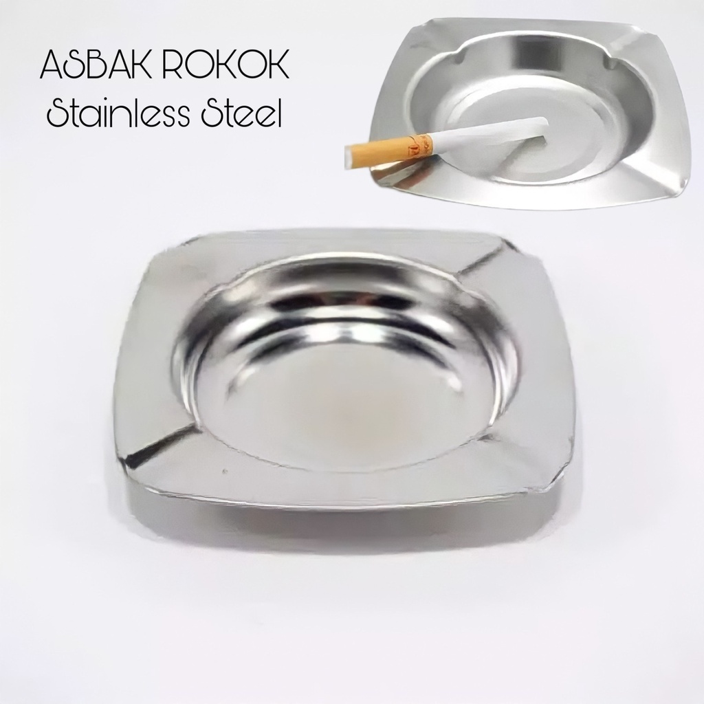 Jual ( BISA COD ) PROMO ASBAK ROKOK STAINLESS STEEL / TEMPAT PUTUNG ...