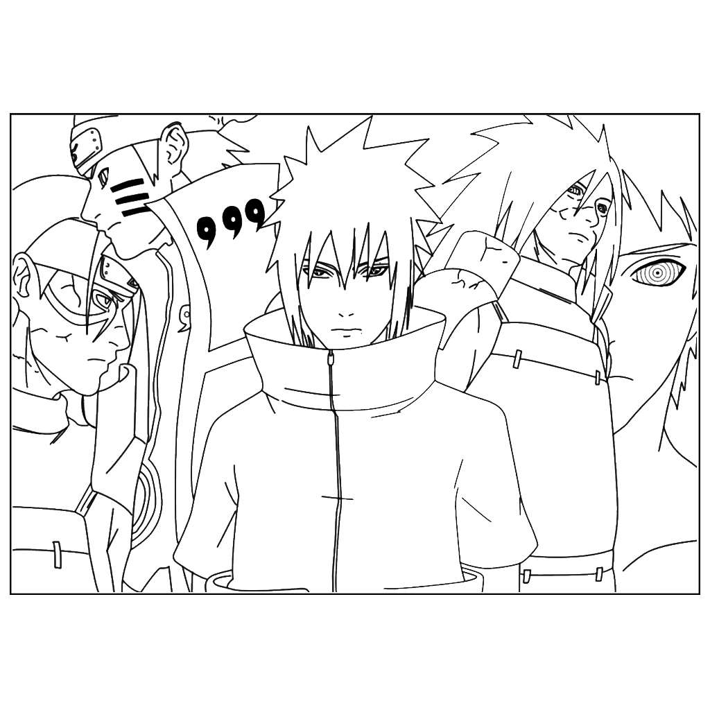 Jual Kertas Gambar Mewarnai Tema Naruto | Kertas Mewarnai | Murah ...