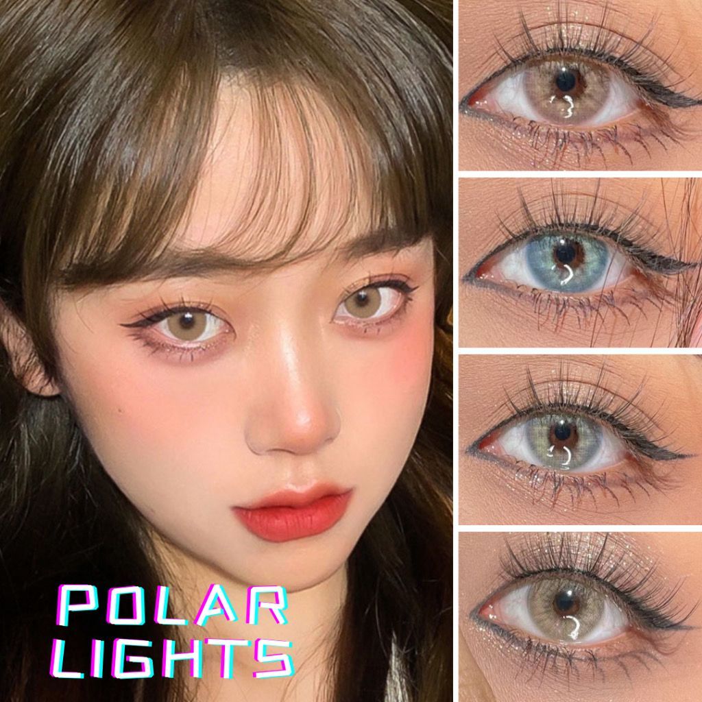 Jual MYSTICEYES SOFTLENS POLAR LIGHTS GREY BROWN BLUE SERI LENSA KONTAK NORMAL DIA 14.2 MM ...