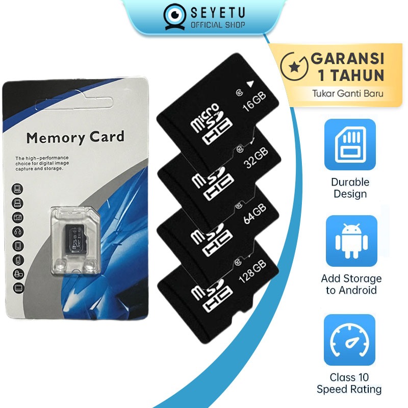 Jual SEYETU Micro SD 32GB 64GB 128GB Memory Card Micro SD Untuk Kamera CCTV | Shopee Indonesia