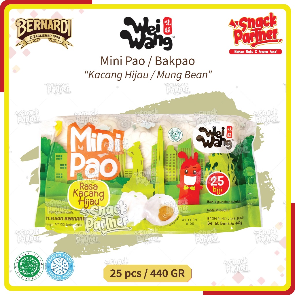 Jual [EXP 28 MEI 2025] WEI WANG - MINI PAO 25 pcs / 440 GR by BERNARDI ...
