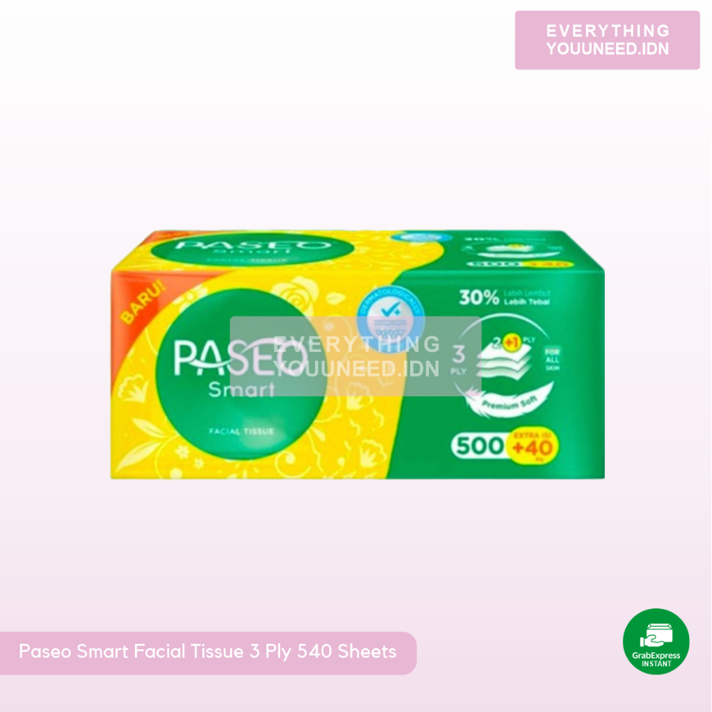 Jual Paseo Smart Facial Tissue 3 Ply 540 Sheets | Shopee Indonesia