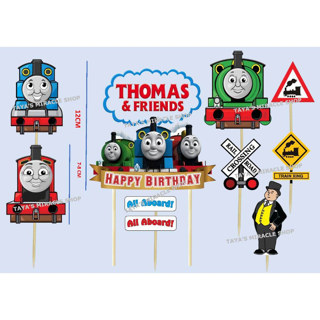 Jual Toper / Topper / Hiasan Kue ulang Tahun / Happy Birthday Thomas ...