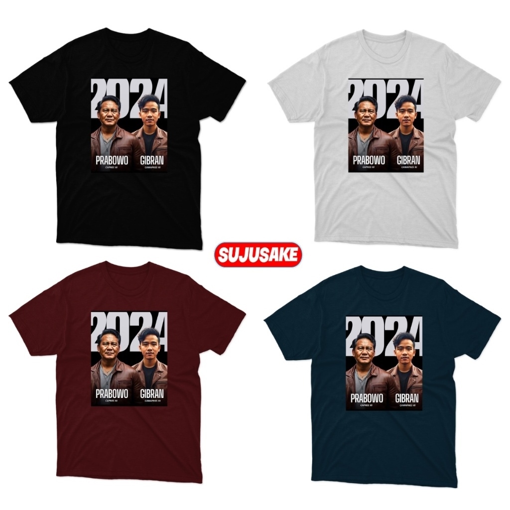 Jual Kaos Baju Distro Prabowo Subianto Gibran Rakabuming Capres Cawapres 2024 Kaos Prabowo ...