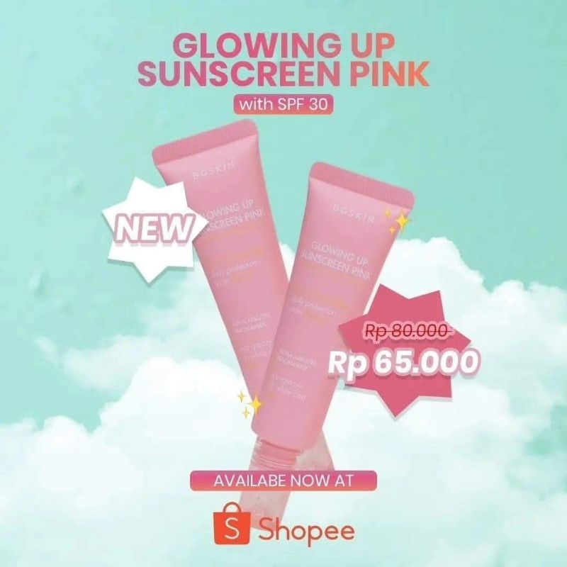 Jual SUNSCREEN BRIGHTENING PINK / GLOWING UP SUNSCREEN PINK BG SKIN ...