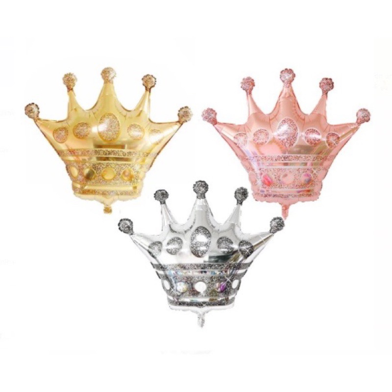 Jual Balon foil karakter mahkota mini silver rosegold / balloon crown ...