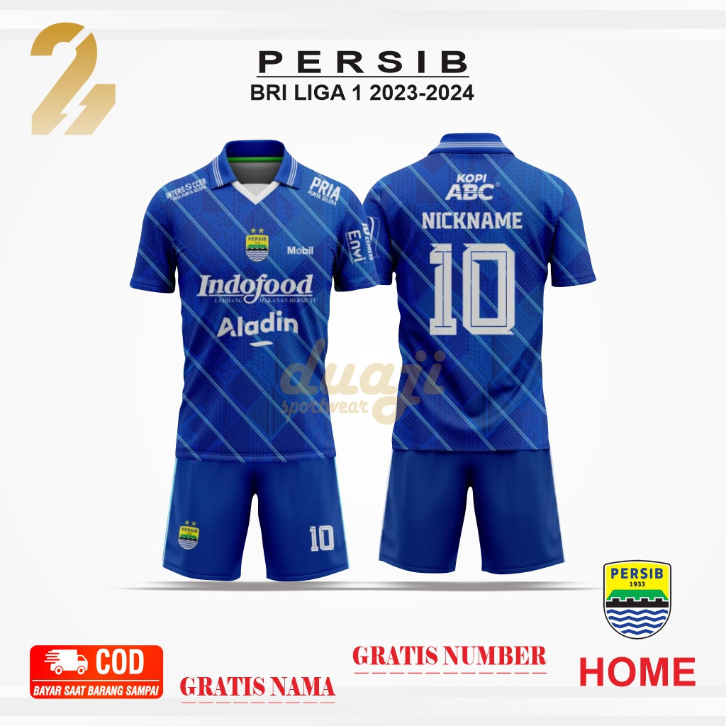 Jual Baju Jersey Persib Bandung Home Terbaru 2023-2024 Premium Full ...