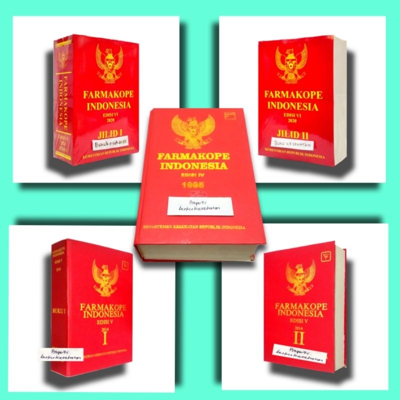 Jual Buku FARMAKOPE INDONESIA , FI 3, FI 4 , 1 set FI 5 ( Jilid 1 & 2 ) , 1 set FI 6 ( jilid 1 ...