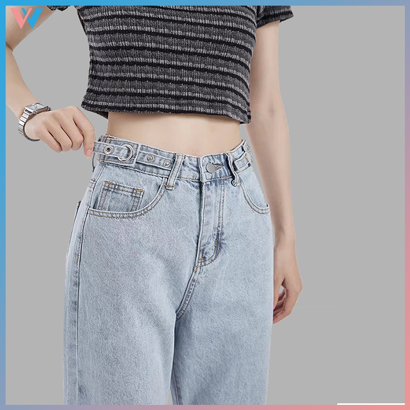 Jual VV - Clothg -Highwaist Baggy Jeans/ Jeans wanitaCelana jeans high ...