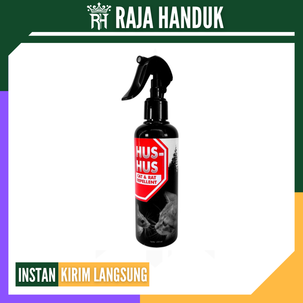 Jual RH GROSIR: Hus Hus Spray Cat & Rat Repellent 250ml Pengusir Kucing ...