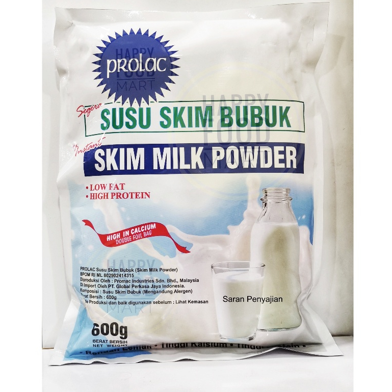Jual [BPOM RI] PROLAC SUSU SKIM BUBUK 600 GRAM/SKIM MILK POWDER LOW FAT HIGH PROTEIN/TEPUNG SUSU ...